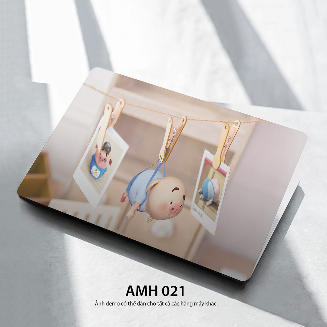 Skin Laptop Mẫu Heo Cute | AMH 021 - Kim Skin