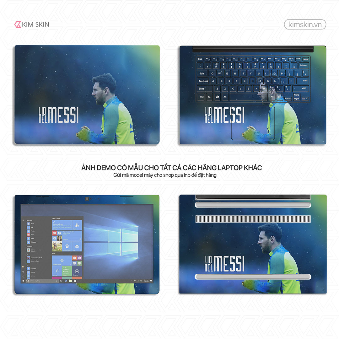 Skin Laptop Mẫu L.Messi | BĐH 003 - Kim Skin