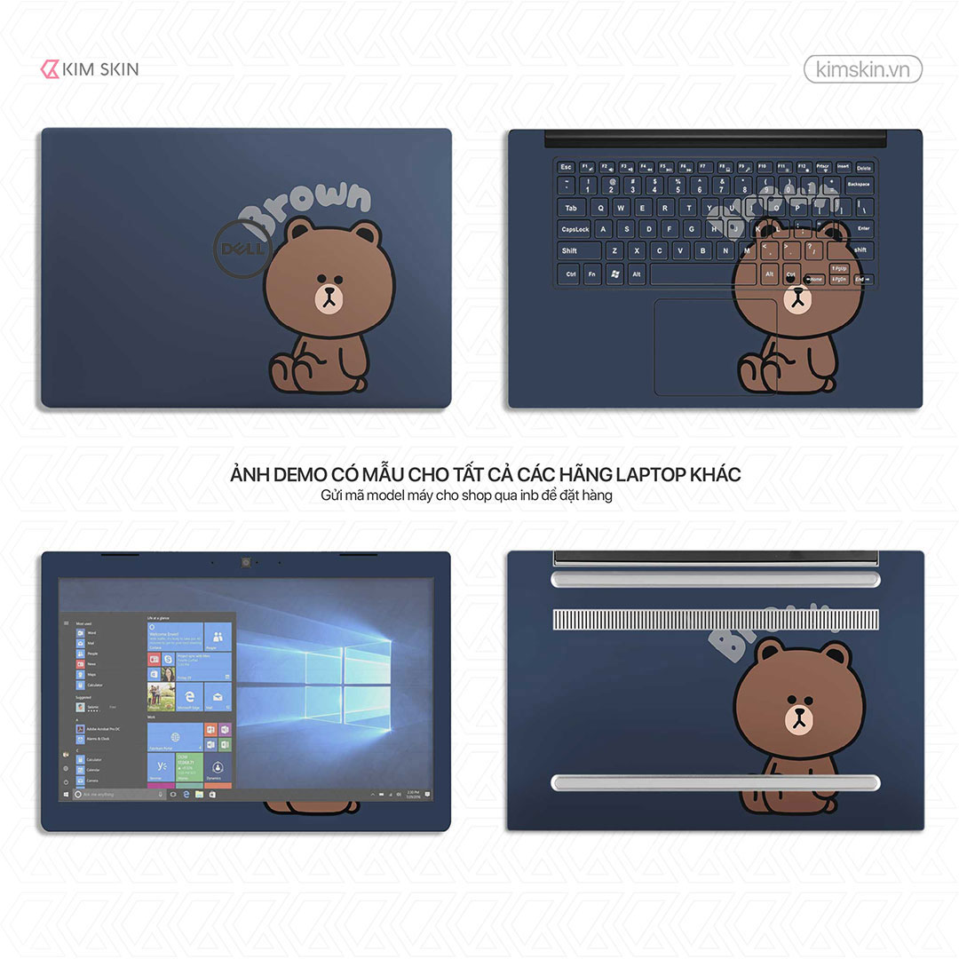 Skin Laptop Mẫu Brown | DTT 055 - Kim Skin